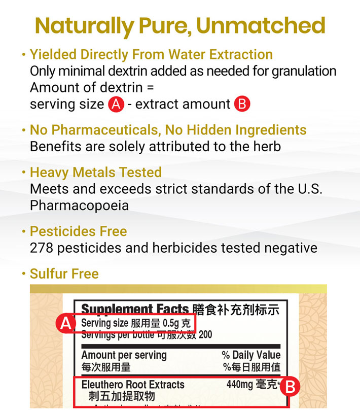 Ci Wu Jia (Eleuthero Root, 刺五加) extract granules | ActiveHerb