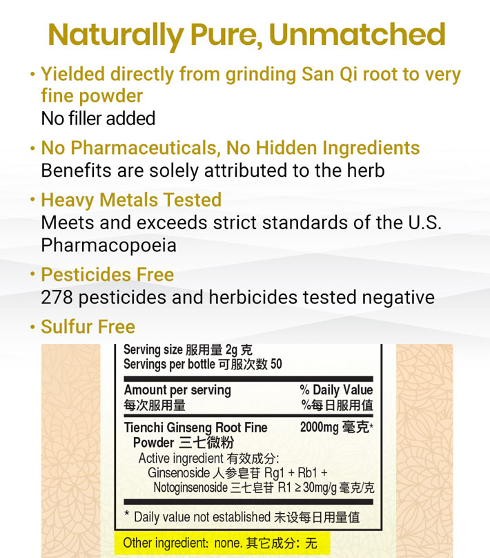 San Qi (Tienchi Ginseng Root, 三七) extract granules | ActiveHerb